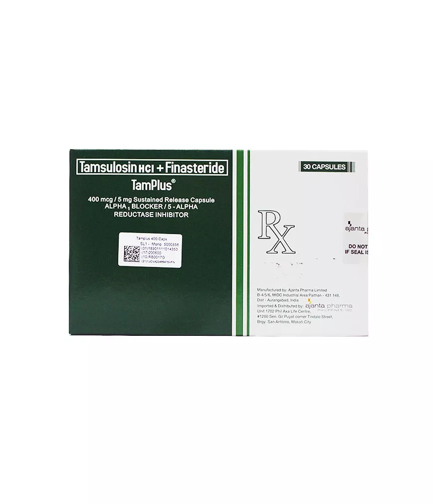 TAMPLUS Tamsulosin Hydrochloride / Finasteride 400mcg / 5mg Sustained ...